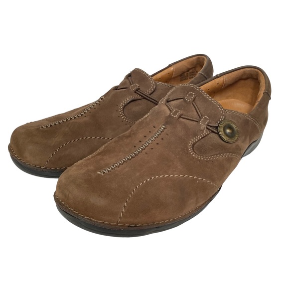 Clarks | Shoes | Clarks Unstructured Unloop Moccasins Brown Leather ...